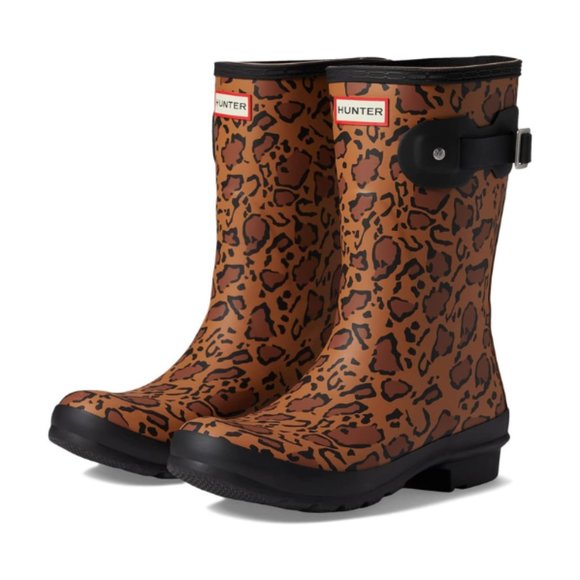 Hunter | Shoes | Hunter Original Short Leopard Print Boots | Poshmark